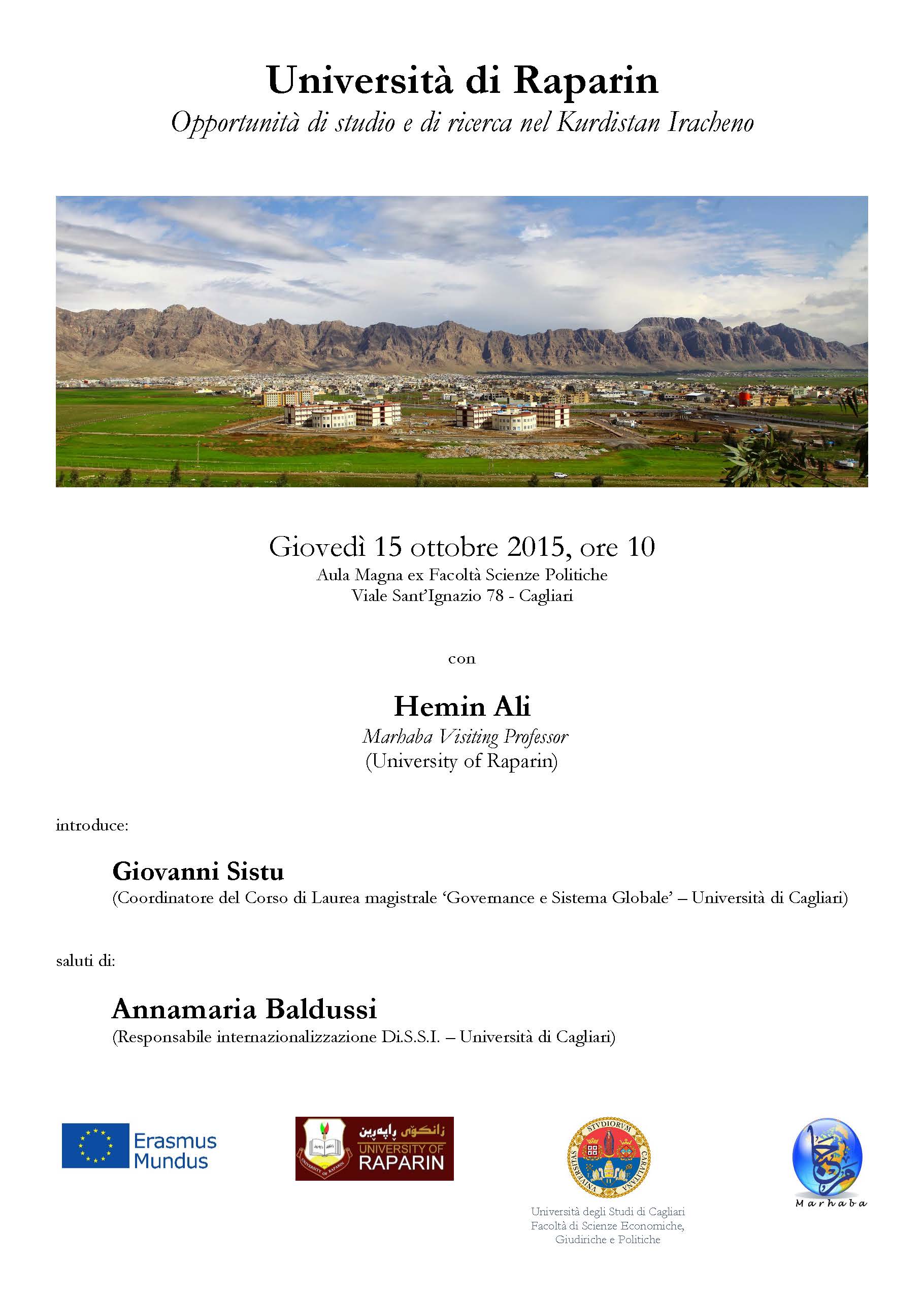 presentazione dell’Università di Raparin, Rania (Kurdistan iracheno ...